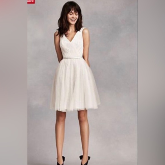 Vera Wang | Dresses | White By Vera Wang Tulle Lace Dress | Poshmark